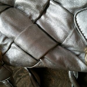 Valentino Garavani | Bags | Valentino Metallic Silver Nappa Leather Bag ...